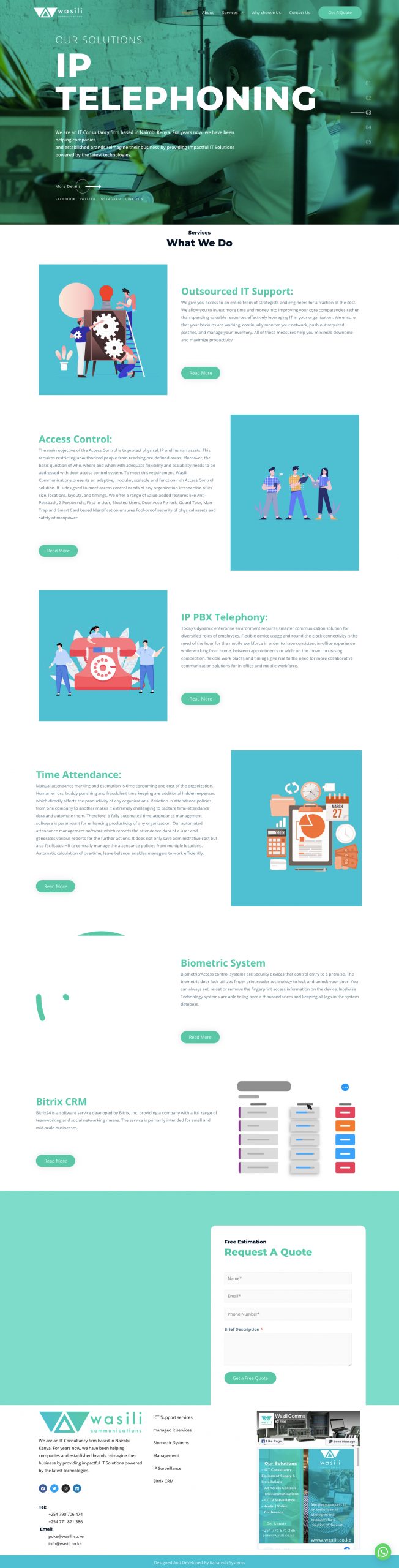 Wasili Communications Website Design | By Kanatech Systems